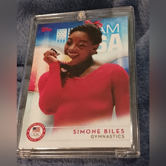 Usa Olympics | Other | Simone Biles Gymnast Collectors Card In Hard ...